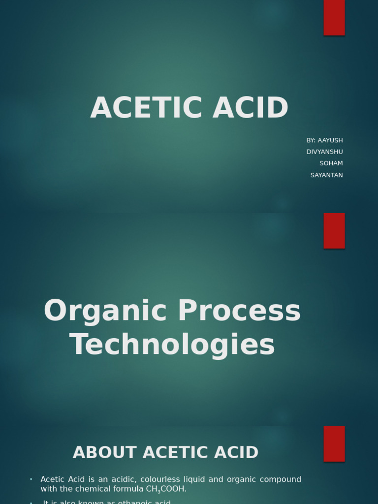 Acetic Acid: Properties, Uses, and Production | PDF | Acetic Acid ...