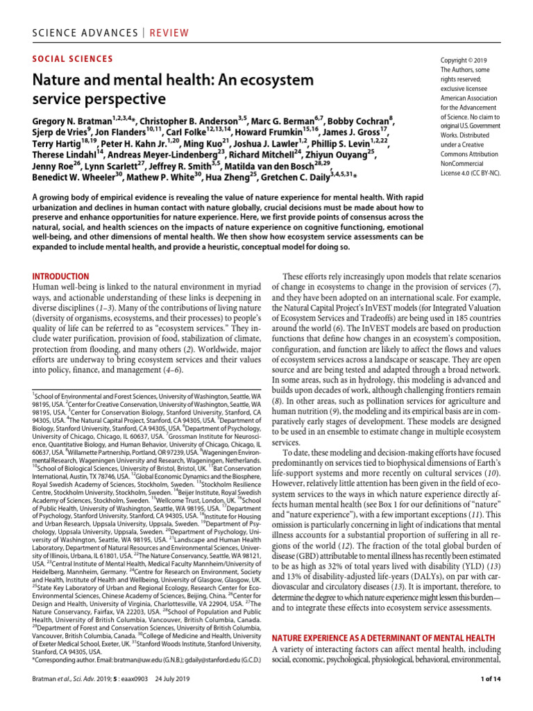 Sciadv Aax0903 | PDF | Mental Disorder | Mental Health