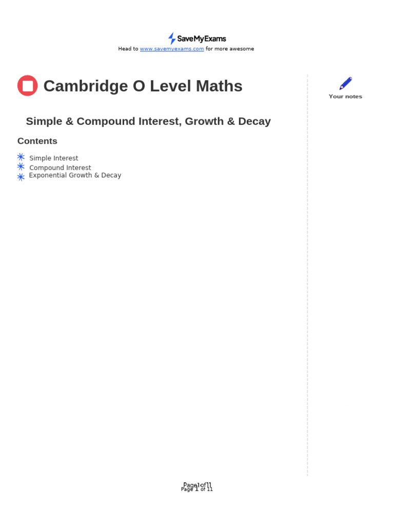 Simple & Compound Interest | PDF | Interest | Compound Interest