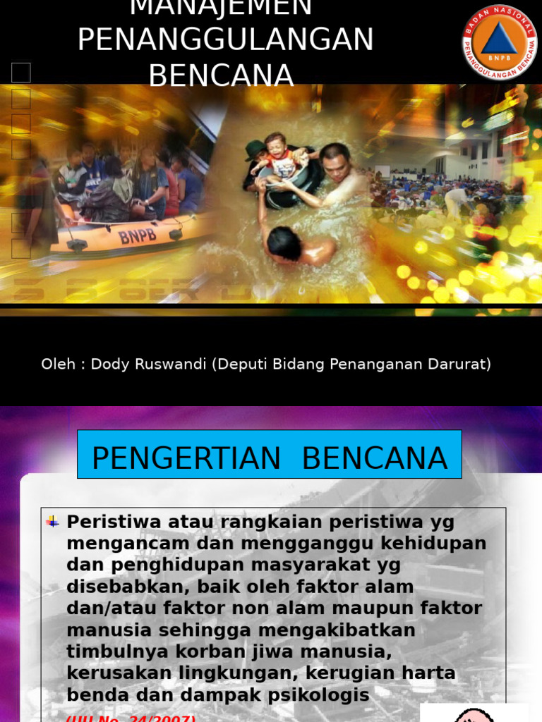 Manajemen Penanggulangan Bencana | PDF