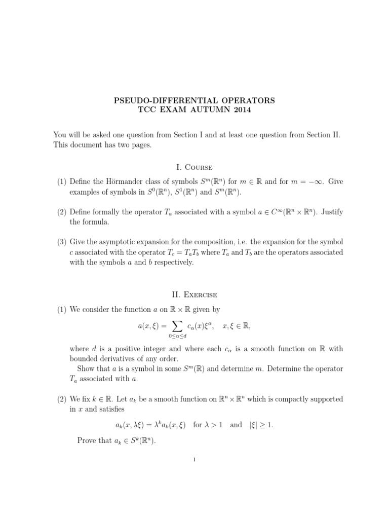 Exam Questions | PDF | Mathematical Physics | Functions And Mappings