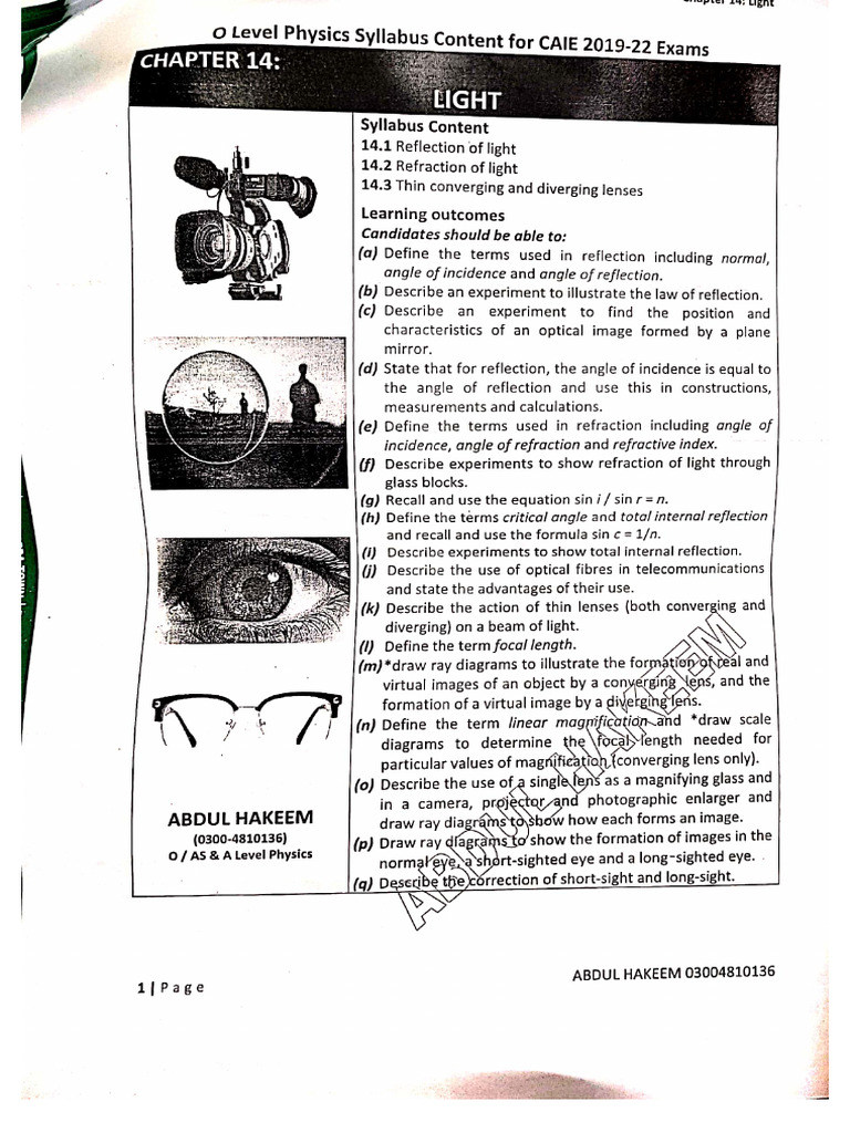 O level notes physics | PDF