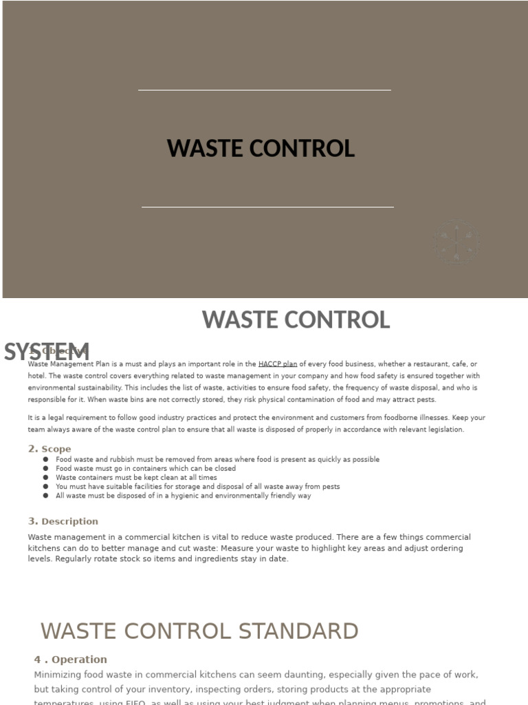Sop Waste Controle | PDF | Waste | Waste Management