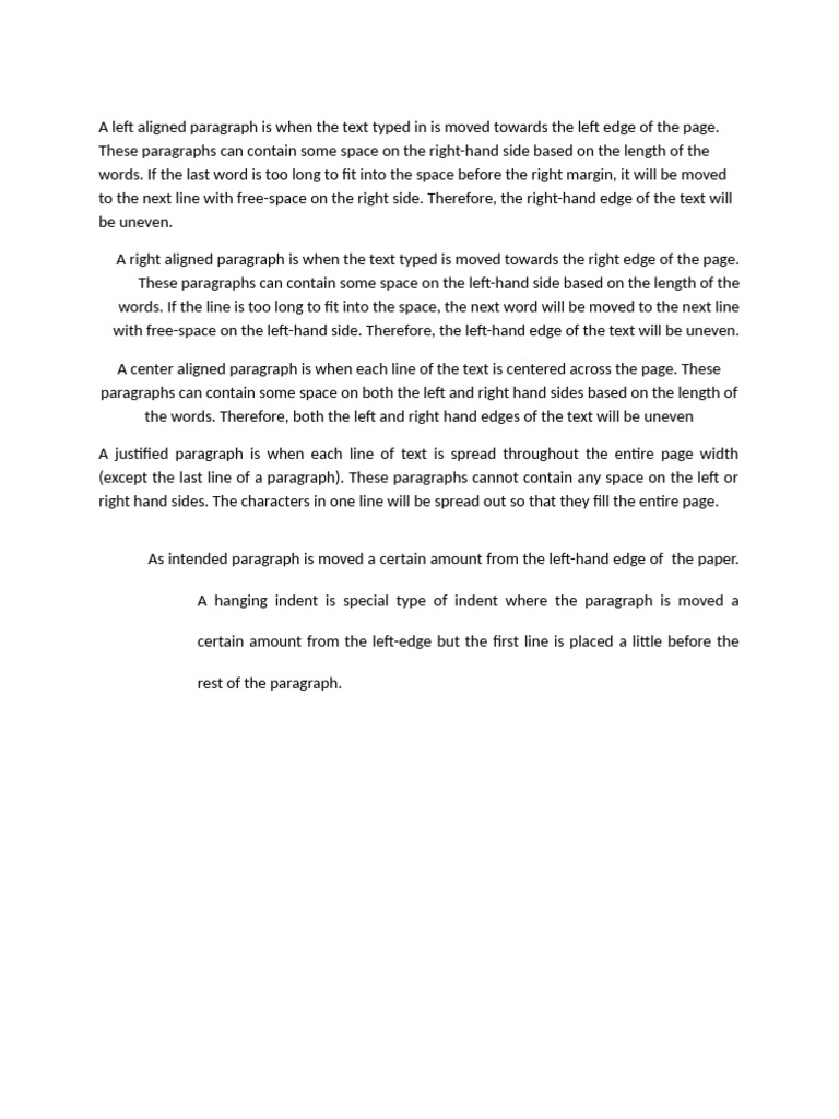 Exercises 1-4 | PDF | Paragraph | Computing