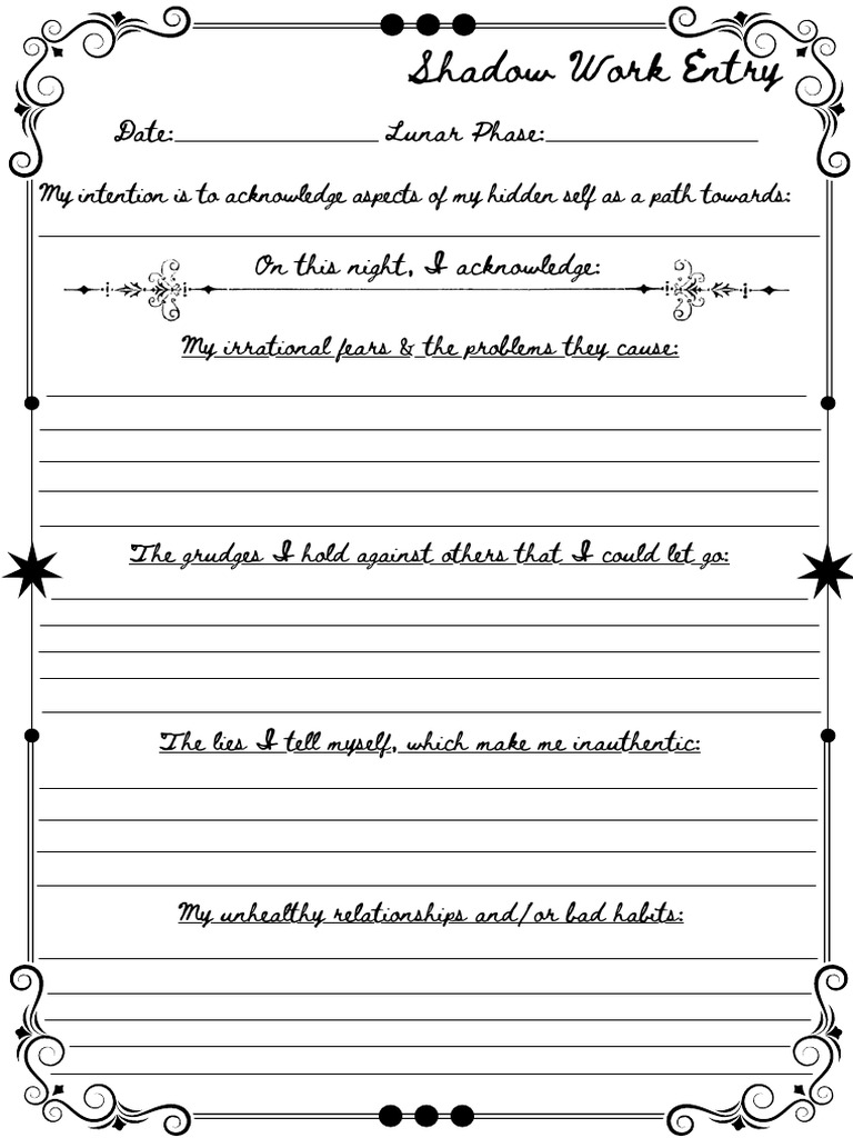 Shadow Work Entry | PDF