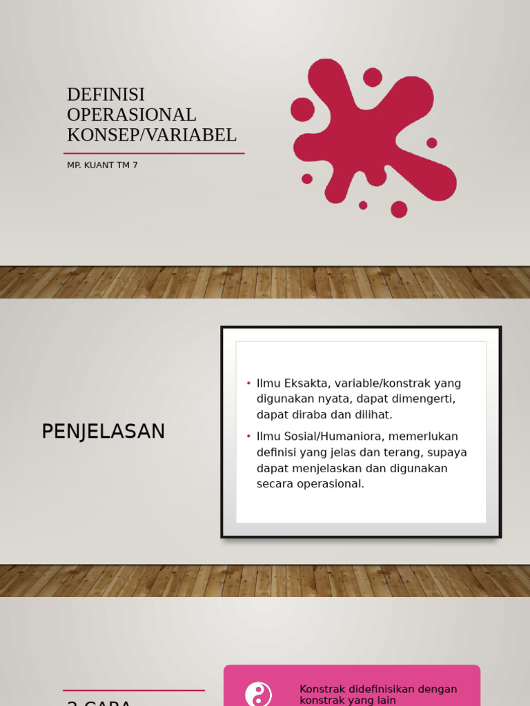 Definisi Operasional Konsep | PDF | Karier & Perkembangan | Sains ...