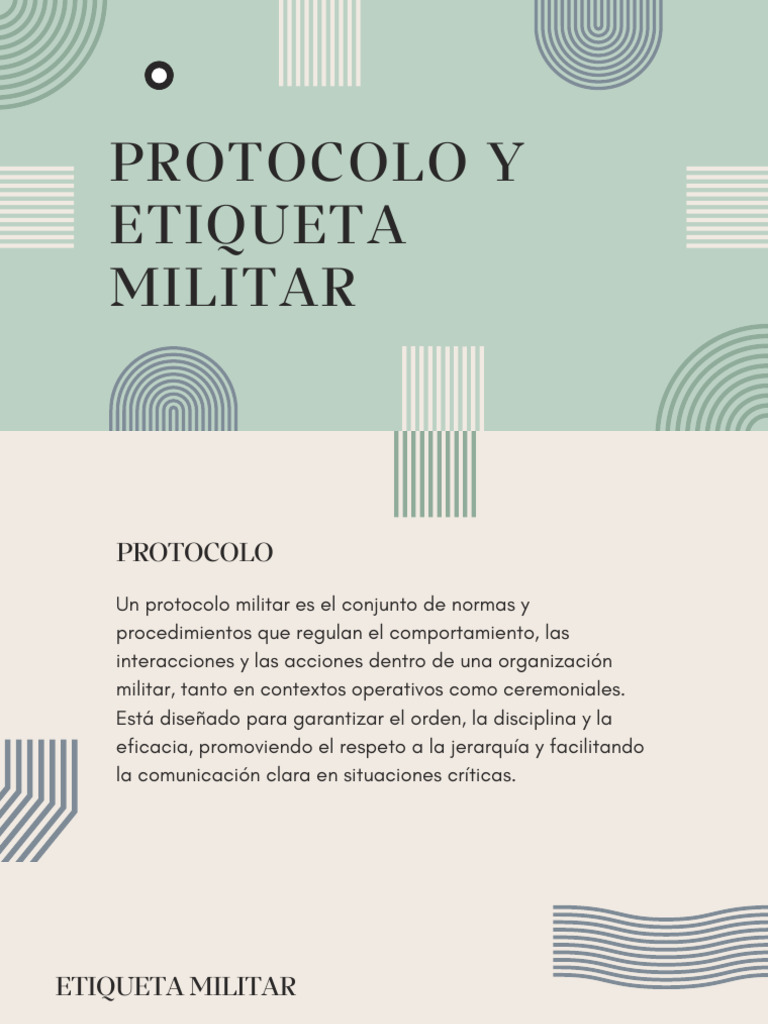Protocolo y Etiqueta Militar | PDF | Crecimiento personal y profesional | Negocios