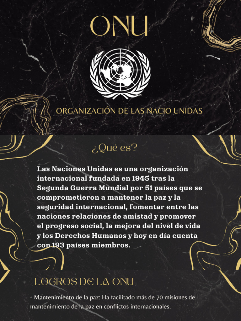 La Onu PDF | PDF | Naciones Unidas | Relaciones internacionales