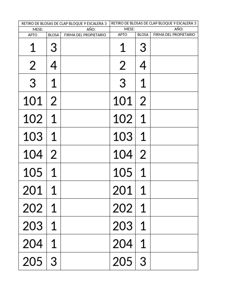 Lista Del Clap | PDF