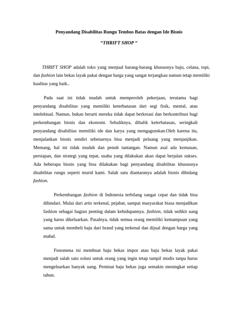 Diskripsi | PDF | Bisnis