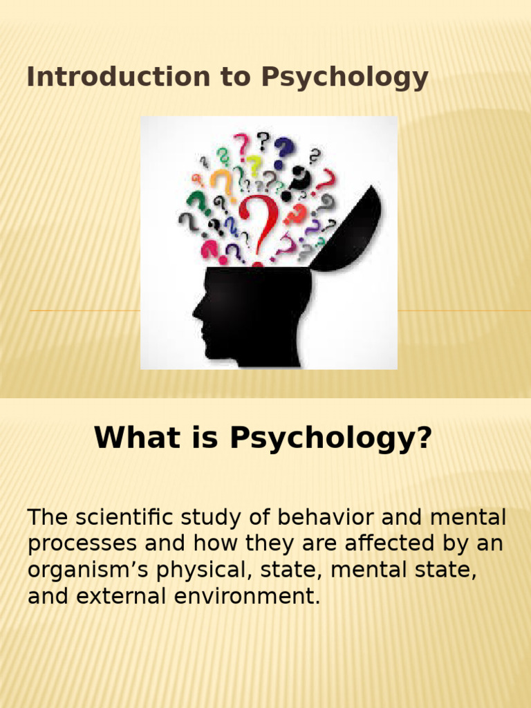 Unit 1 Introduction To Psychology | PDF | Psychology | Experiment