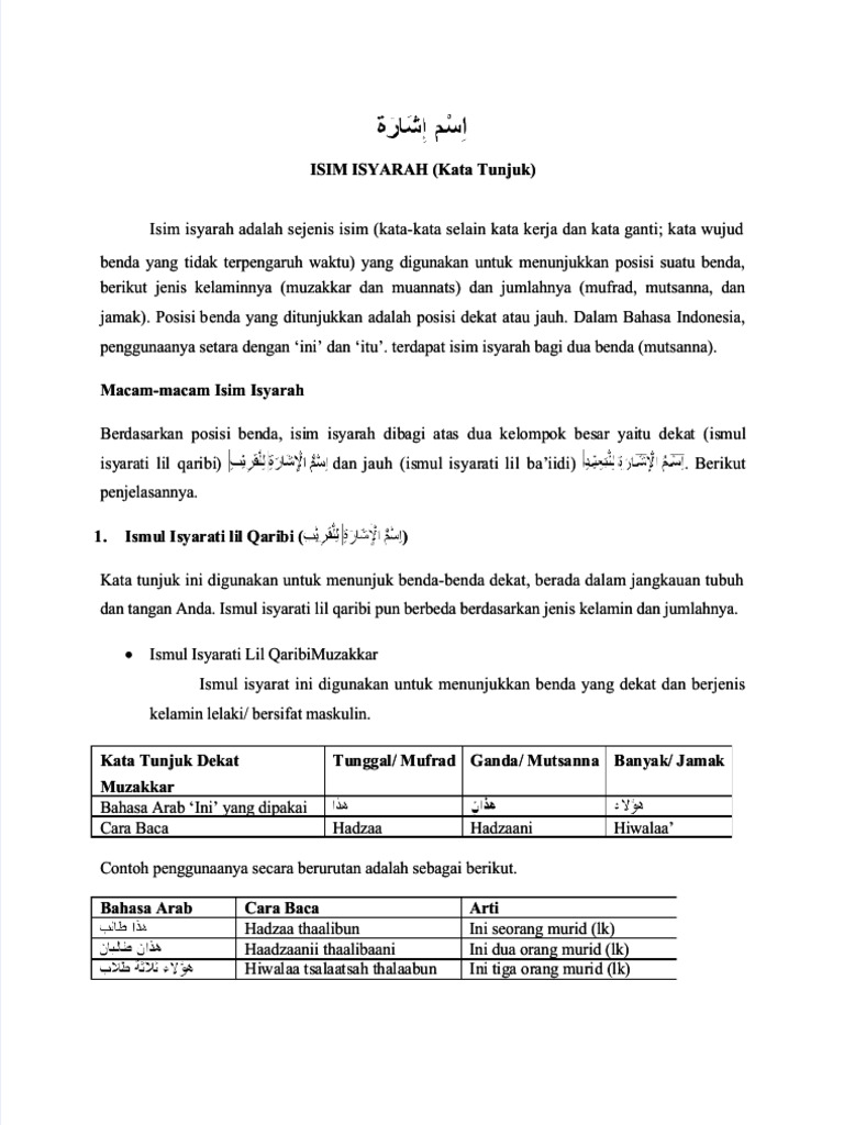 PDF Isim Isyarah - Compress | PDF
