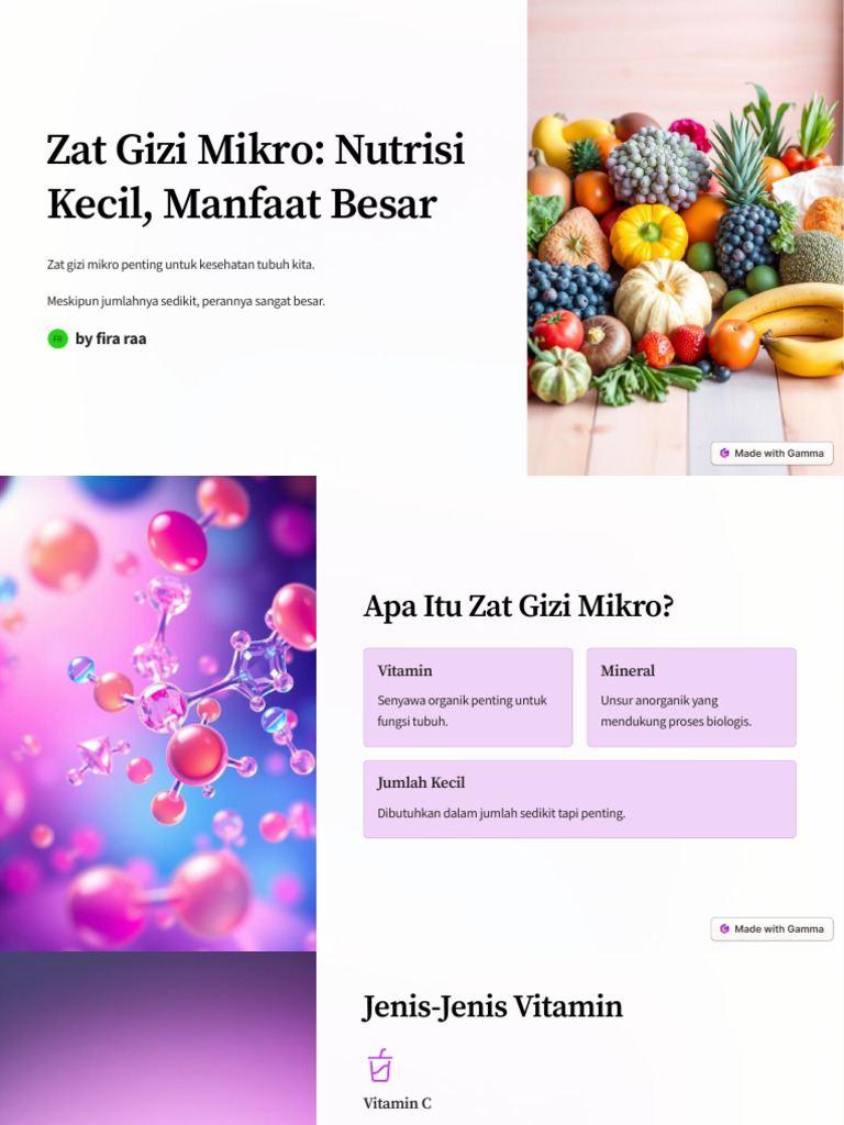 Zat Gizi Mikro Nutrisi Kecil Manfaat Besar | PDF | Teknologi & Rekayasa | Gaya Hidup