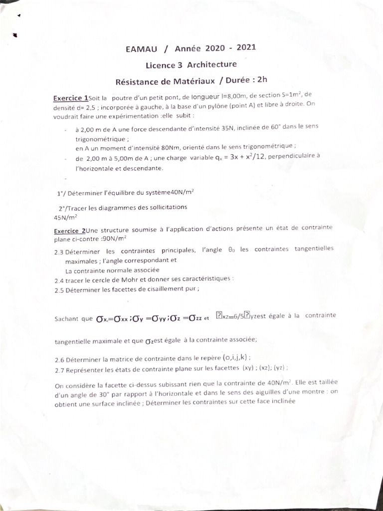 Exercice RDM | PDF