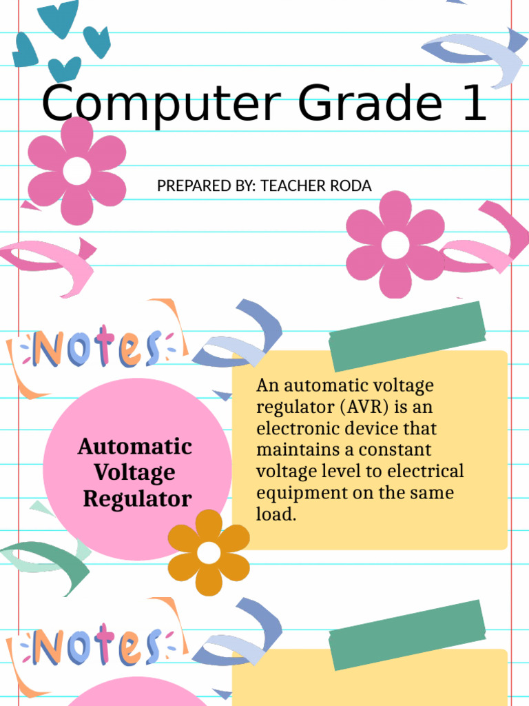 Computer Basics for Grade 1 | PDF