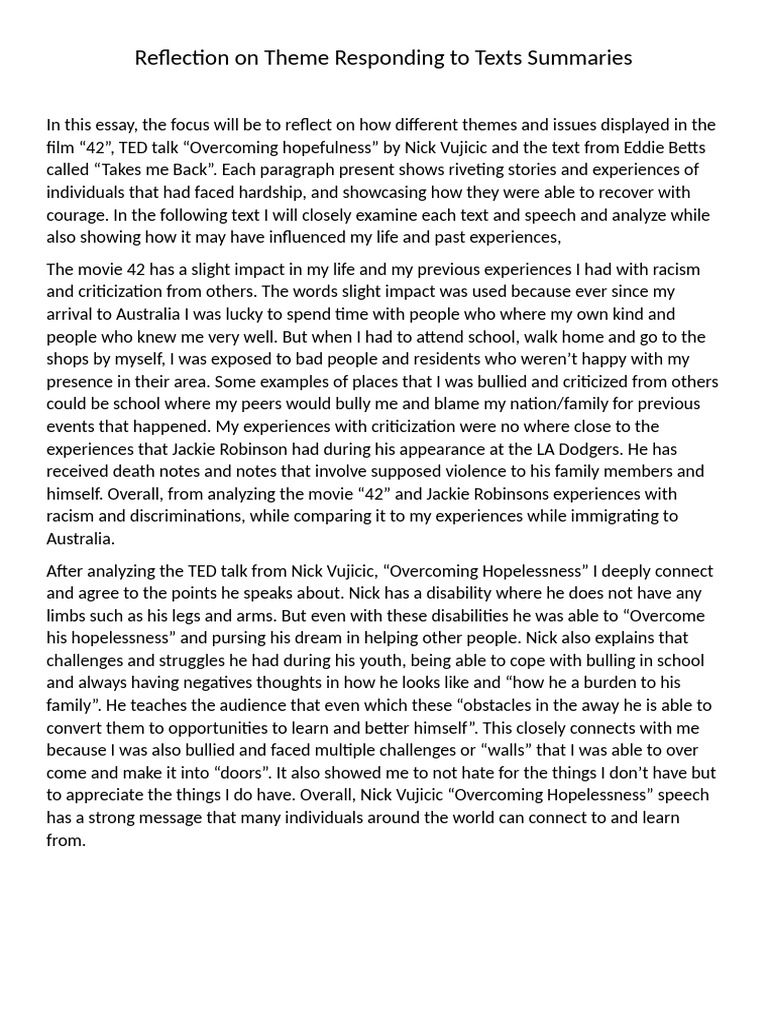 Qasimi. M - Responding To Text | PDF | Social Psychology