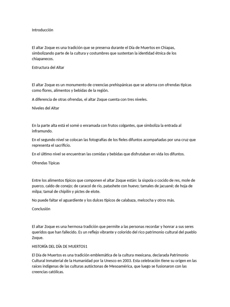 Altar Zoque: Tradición de Chiapas | PDF | Religión y espiritualidad