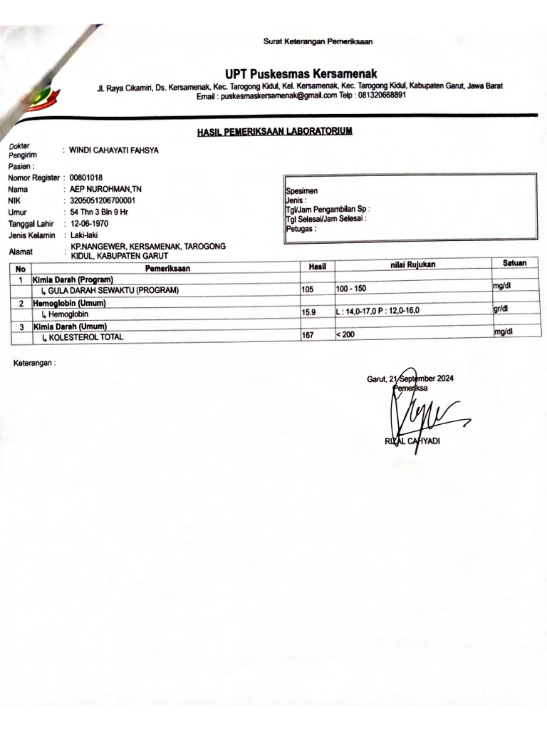 Surat Sehat AEP | PDF