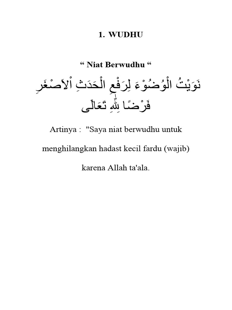 BACAAN Wudhu & Sholat 2024 | PDF