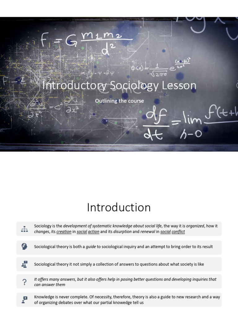 Sociology of Globalisation 2024 Introductory Lesson Prof L LS | PDF ...