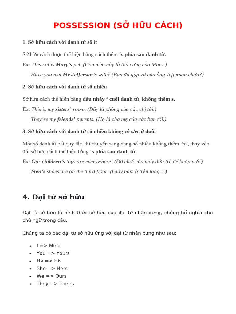 Possession (Theory) | PDF