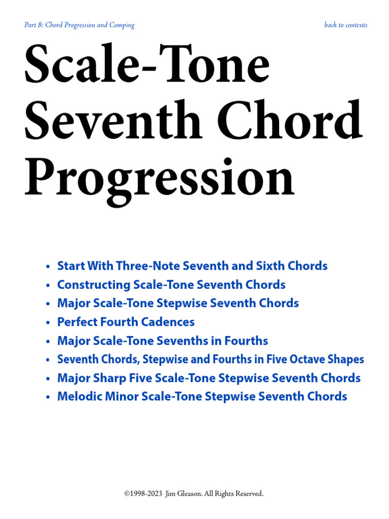 06-Scale-Tone Seventh Progression | PDF | Chord (Music) | Interval (Music)