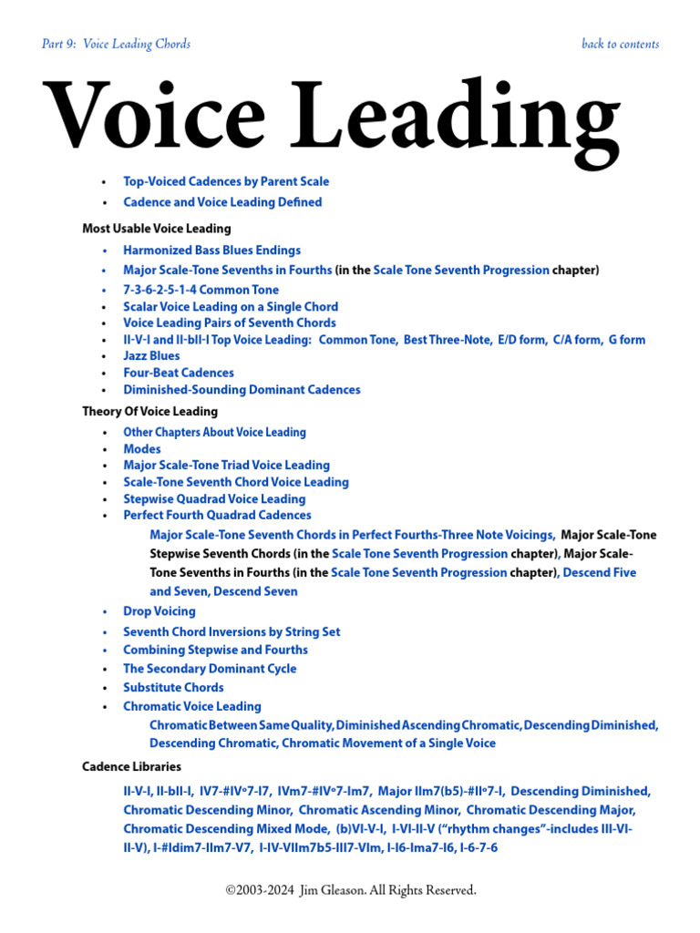 Voice Leading Techniques for Musicians | PDF | Chord (Music) | Musical ...