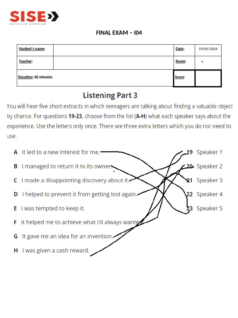 I04-Sise Final Exam | PDF