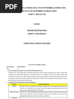 CP, TP - ATP Kelas X MTK | PDF
