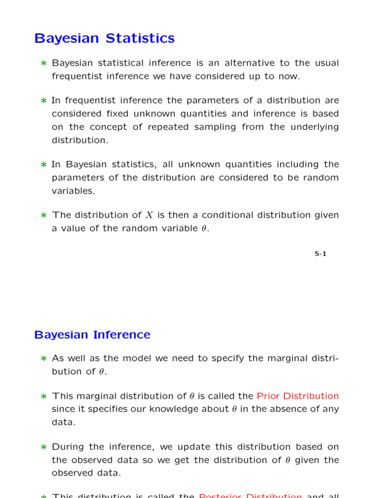 Lectures5 | PDF | Statistical Inference | Bayesian Inference