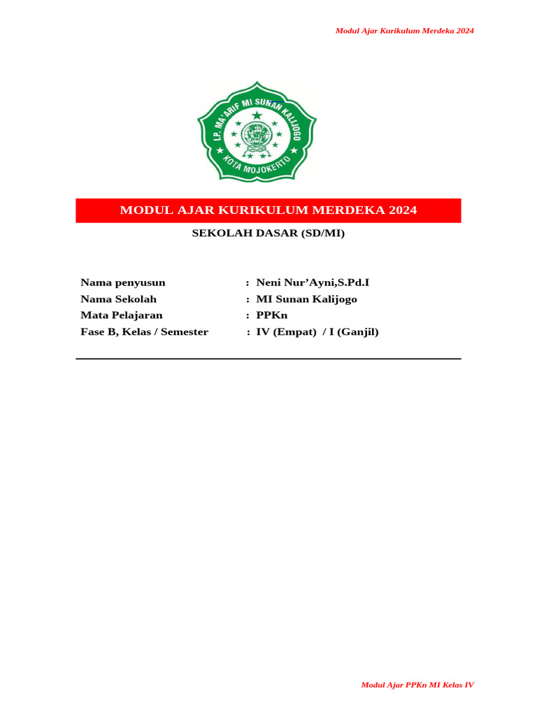 BAB 1 - PPKN Kls 4 | PDF