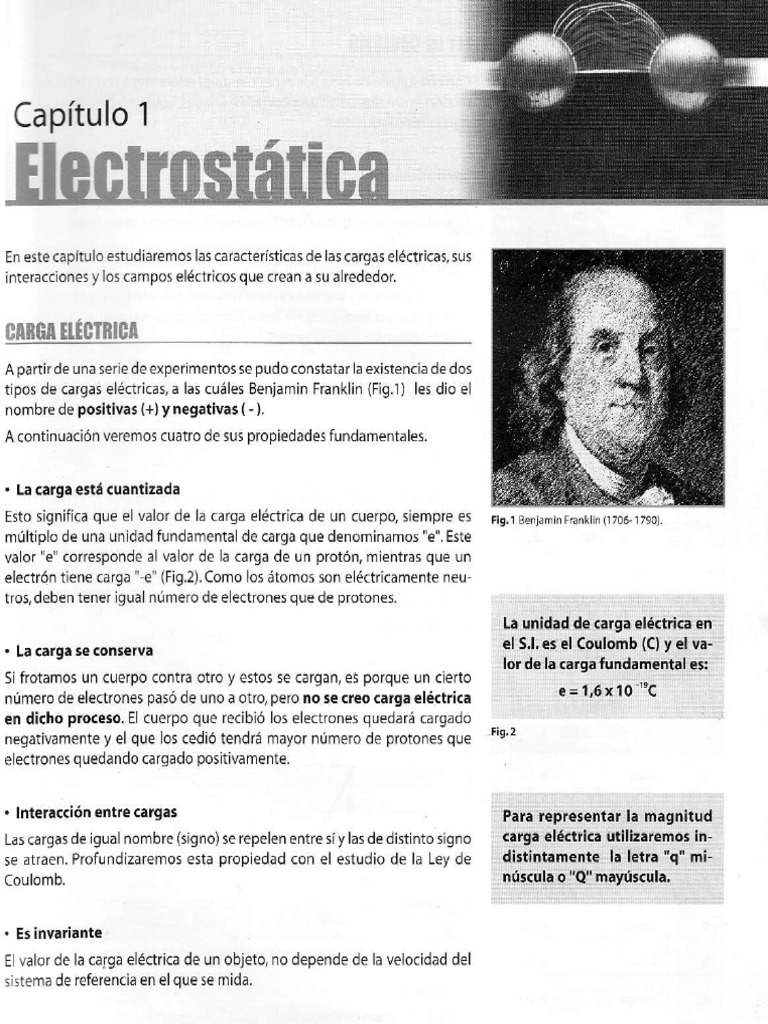 Ficha Teorico Electrostatica | PDF | Electrón | Electrostática