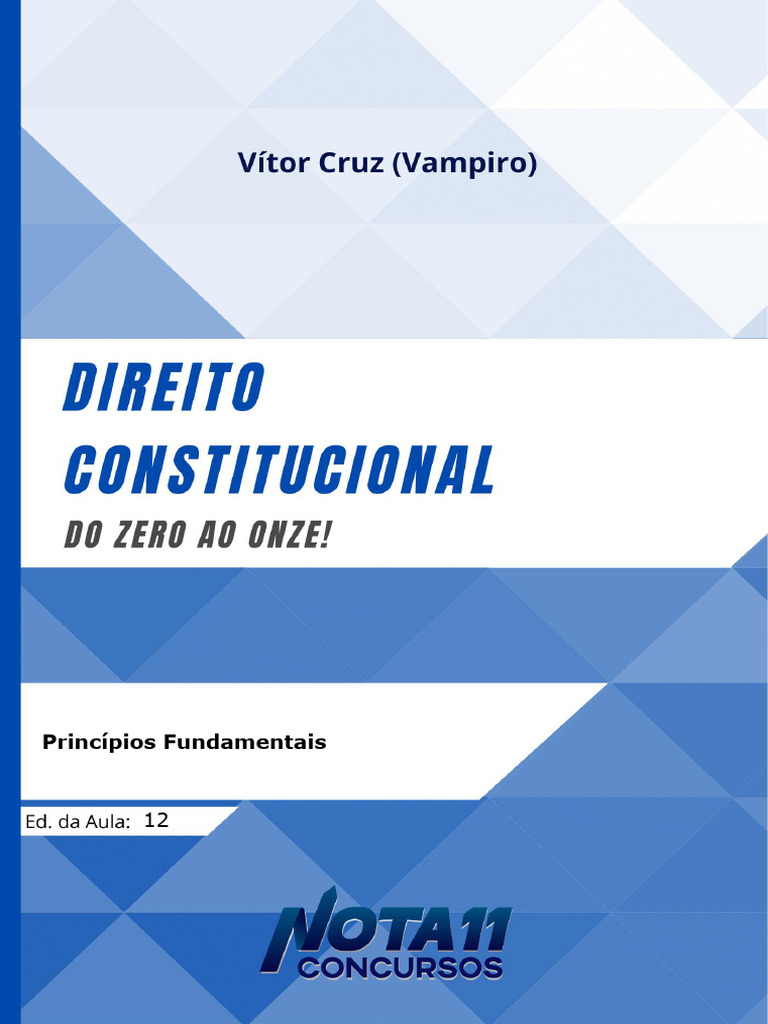 Princípios Fundamentais (Ed.12) | PDF | Constituição | Lei Constitucional