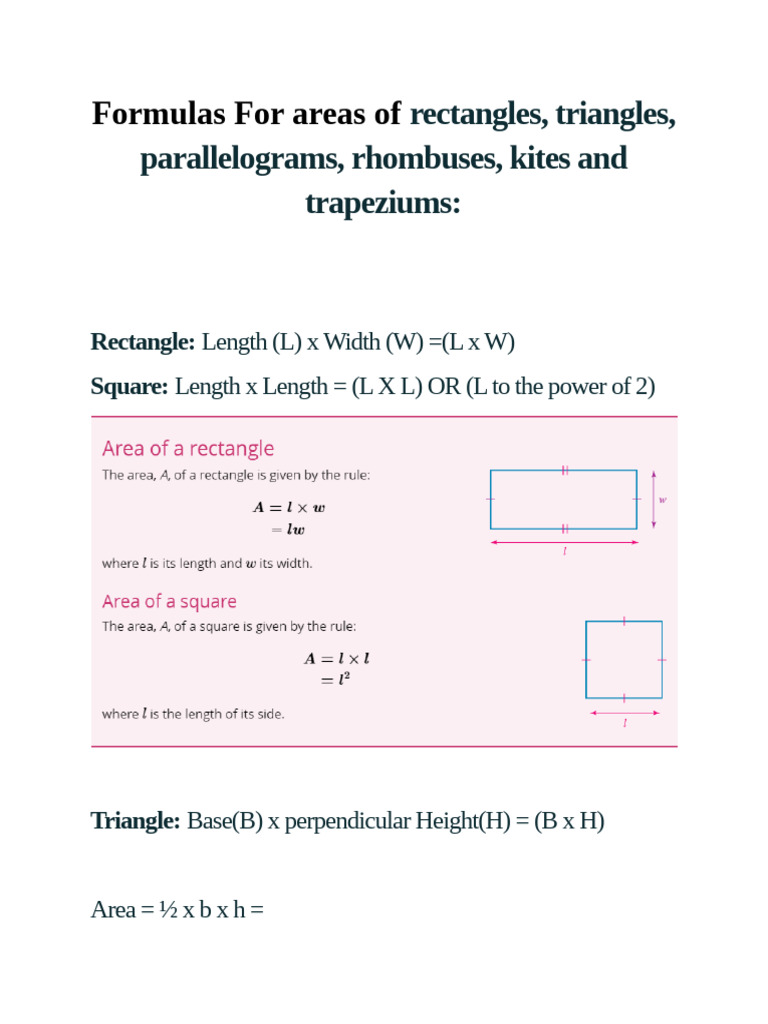 Formulas For Measurements Year 8 Curriculum | PDF | Teaching Methods ...