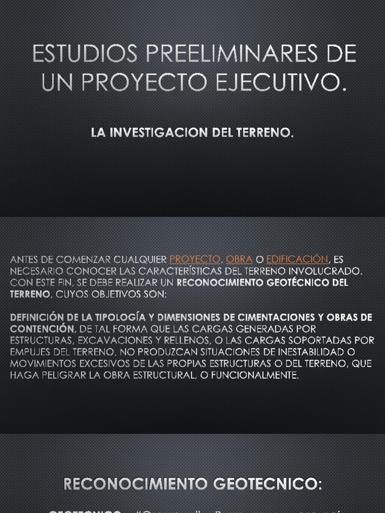 Unidad I, Investigacion Del Terreno. 2019-1 | PDF