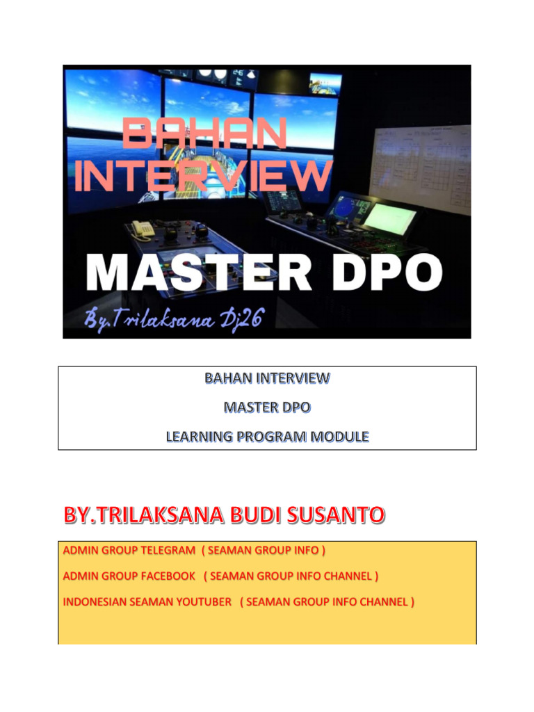 Bahan Interview - Master Dpo | PDF