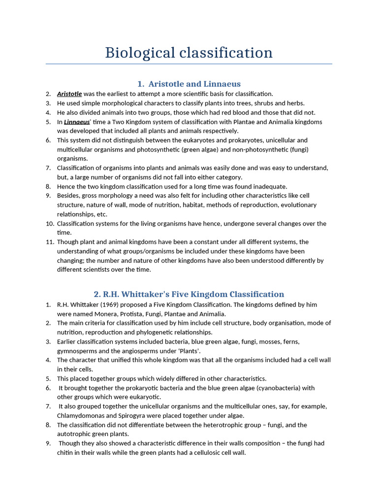 Biological Classification | PDF | Fungus | Bacteria