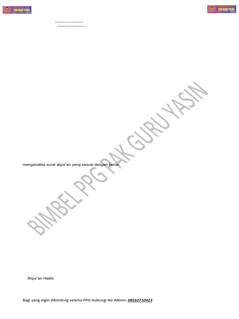 Resume KB 2 Prinsip Dan Ruang Lingkup Keilmuan Pai - Bimbel PPG Pak Guru Yasin | PDF | Karier ...