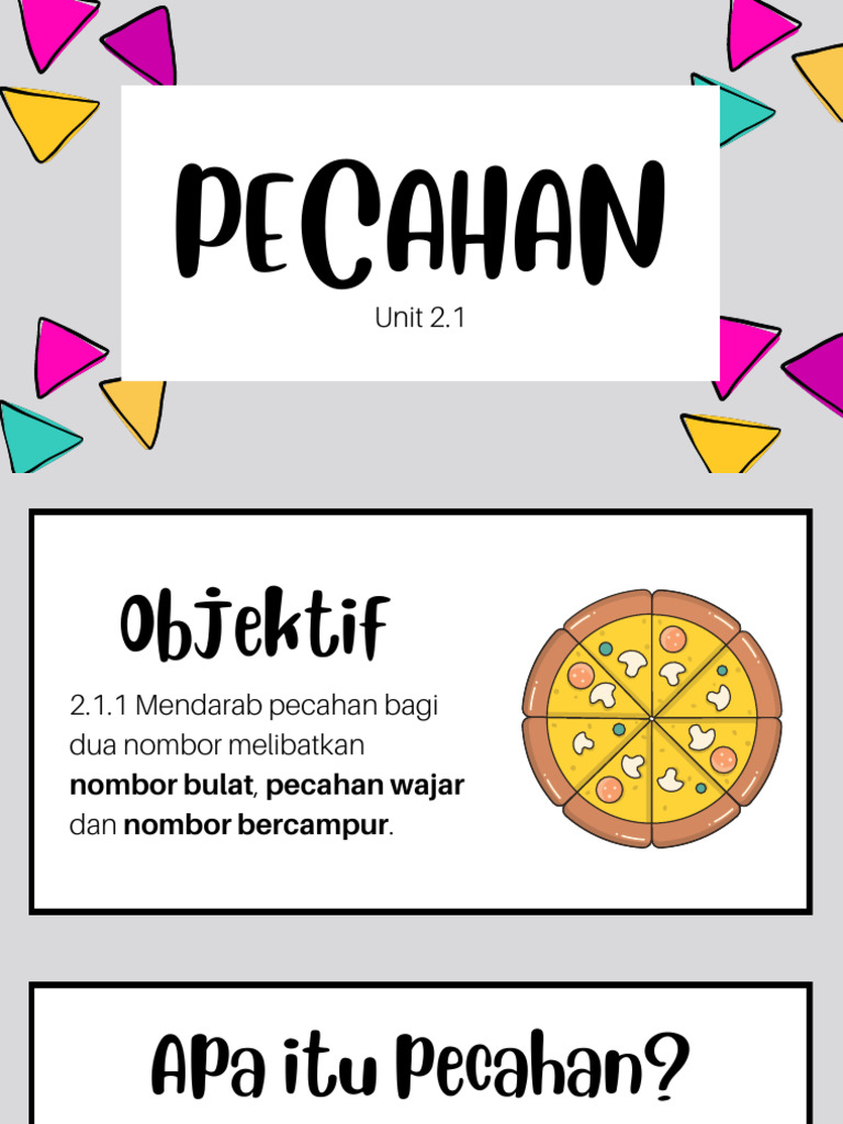 Unit 2.1 Pecahan Matematik Tahun 5 | PDF