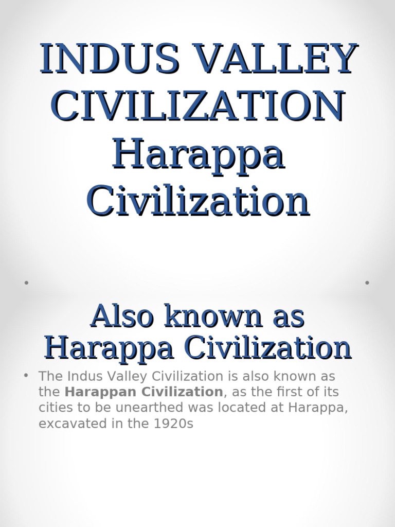 Indus Valley Harrappa Civilization | PDF | Indus River