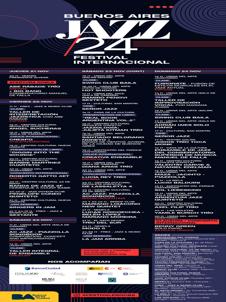 Jazz24 Programacion v5 | PDF | Jazz | Formas musicales