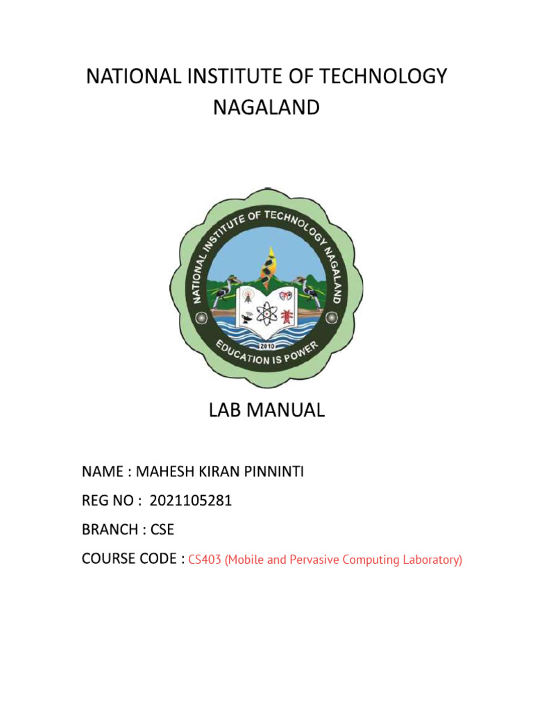 Mobile & Pervasive Computing Lab | PDF