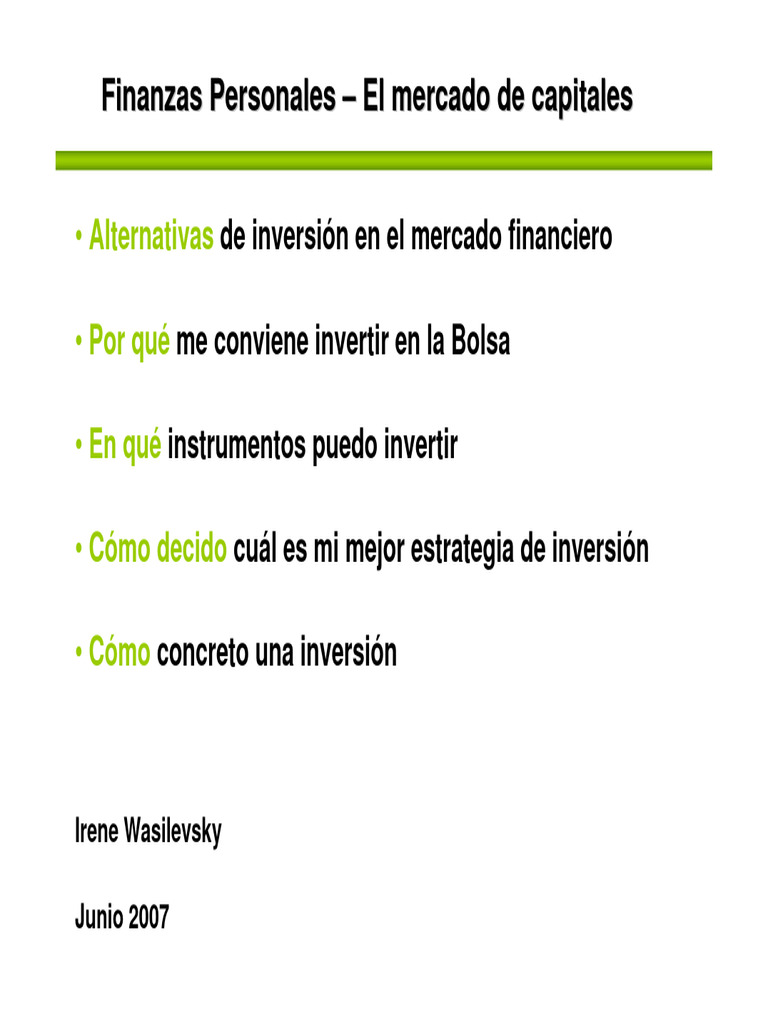 Finanzas Personales - Módulo 2 | PDF | Compartir (Finanzas) | Opción ...