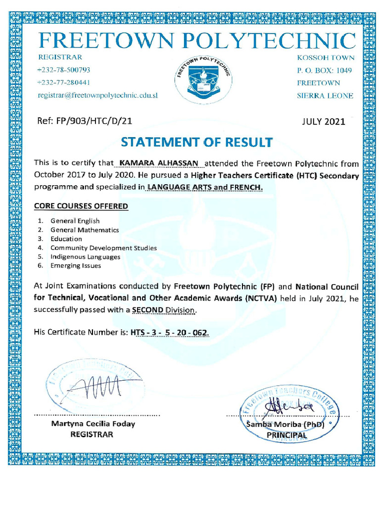 Diplme Suprieur FPC | PDF