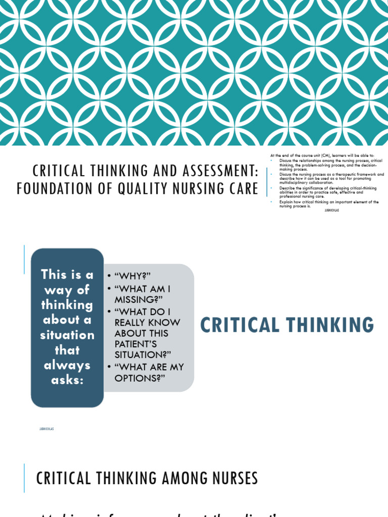FU-M1-CU4 Critical Thinking & Assessment | PDF | Critical Thinking | Thought