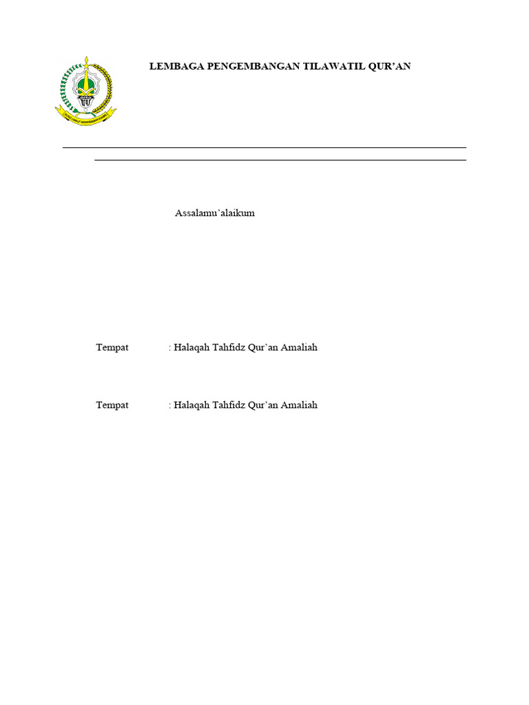 Undangan MTQ Dusun Tonroa 2024 | PDF