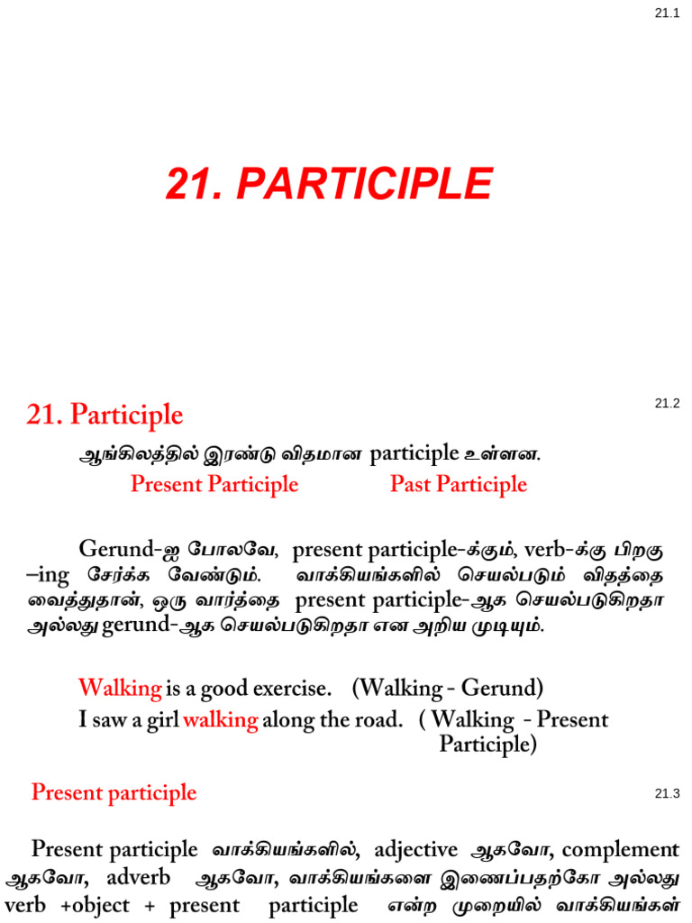 Participle (20 Files Merged) | PDF
