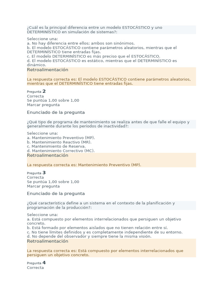 Examen 1 Modulo 1 Sistemas de Produccion | PDF | Cadena de suministro