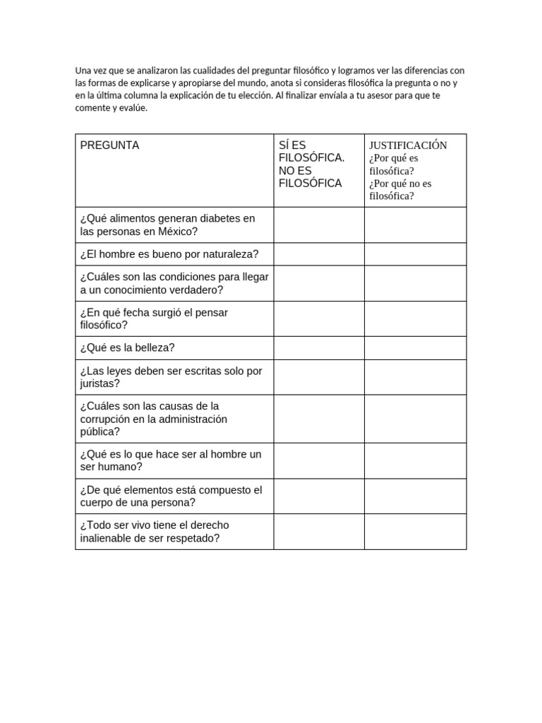 Preguntas Filosoficas | PDF