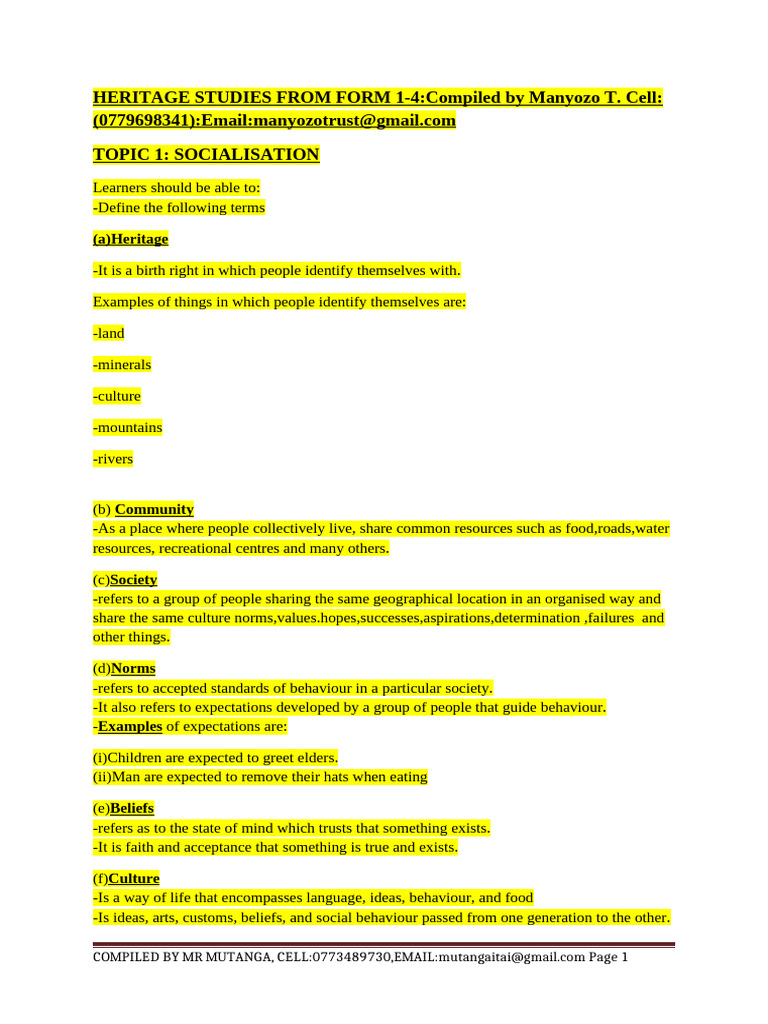Form 1 - 4 Heritage Best Source | PDF | Birth Certificate | Identity ...
